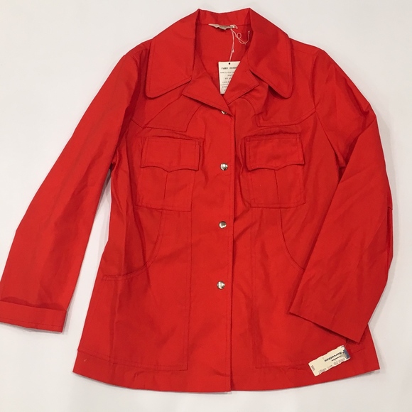 Unbranded | Jackets & Coats | Vintage Red Snap Jacket | Poshmark